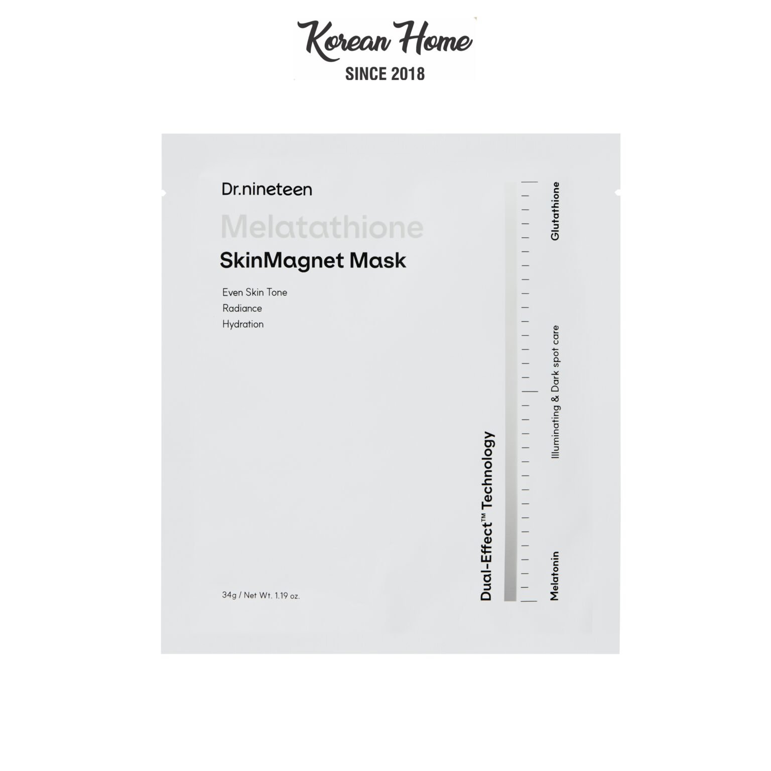 Dr.nineteen Melatathione SkinMagnet Mask Sheet - Korean Home